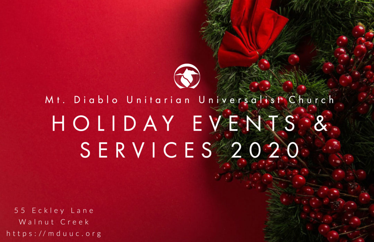 Holidays 2020 | Mt Diablo Unitarian Universalist Church